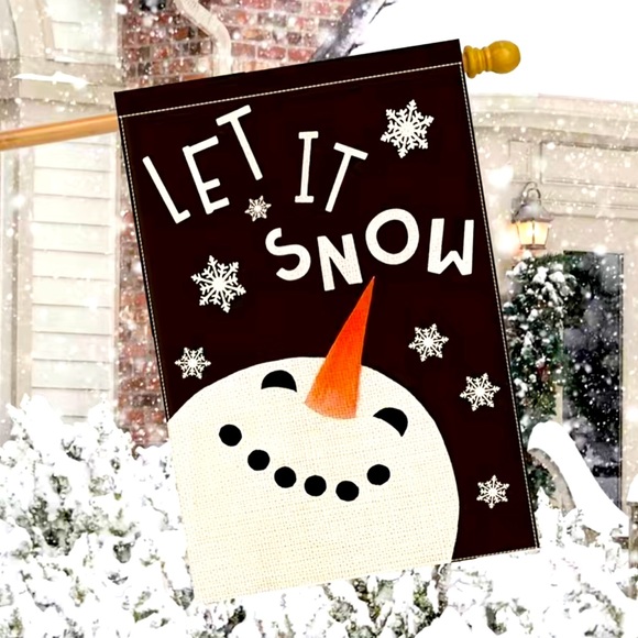 Other | Let It Snow Snowman Garden Flag 18x12 | Poshmark